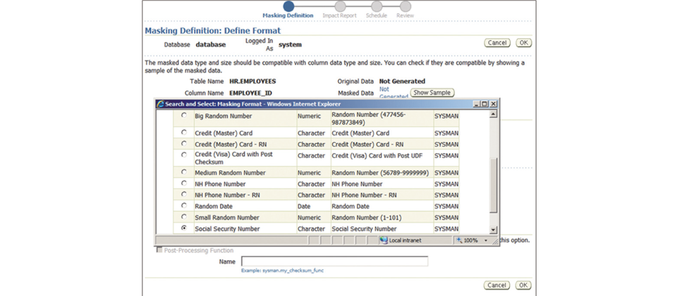 Oracle Data Masking Pack為測試環境提供遮罩功能的資料庫系統延伸套件 | iThome