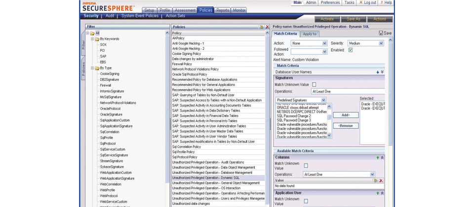 IMPERVA SecureSphere 7.5提供監控、稽核與管理、報表等功能 | CipherTech 亞利安科技