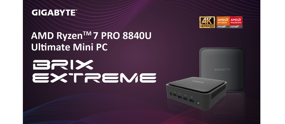 技嘉科技推出全新一代BRIX Extreme系列，搭載 AMD Ryzen™ 7 PRO 8840U，開啟高效 AI 運算新篇章 | iThome