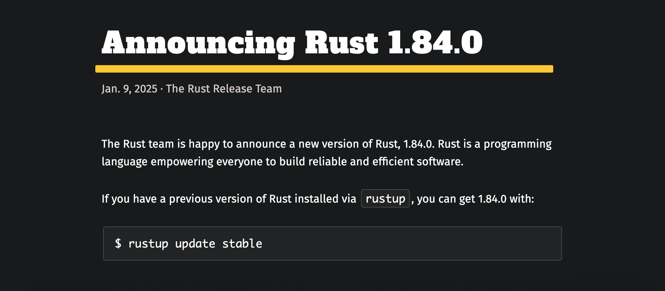 Rust 1.84升級Cargo相容性，強化Trait Solver與指標安全性 | iThome