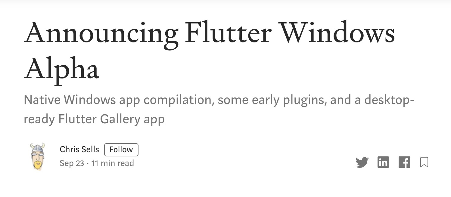 Flutter登陸Windows，還預告將支援UWP | iThome