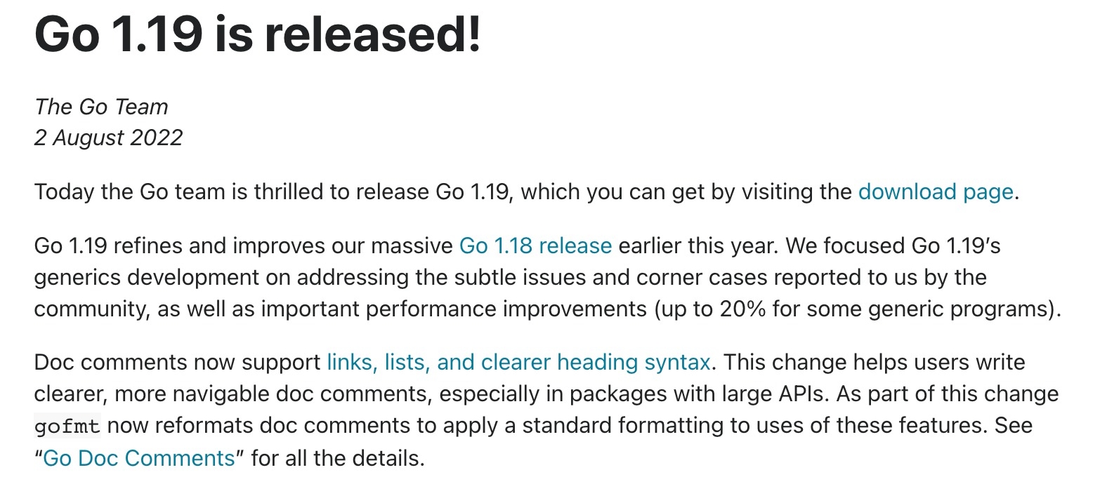 Go 1.19改進泛型程式碼效能可達20％ | iThome