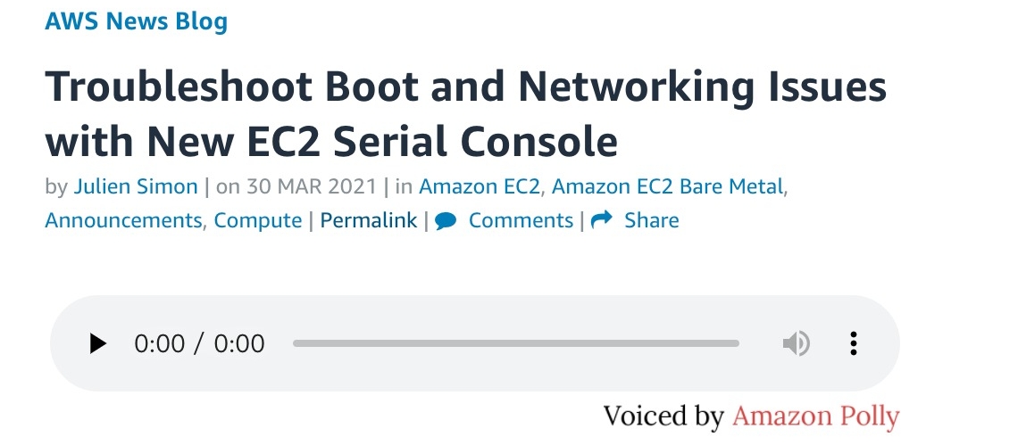 AWS現提供EC2序列控制臺，可用於排除執行個體啟動與網路故障 | iThome