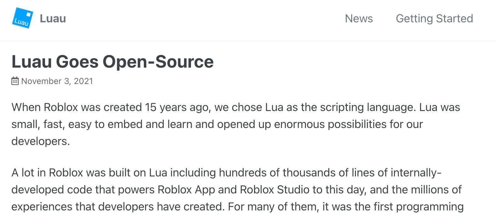 知名遊戲《機器磚塊》使用的腳本語言Luau現在開源 | iThome