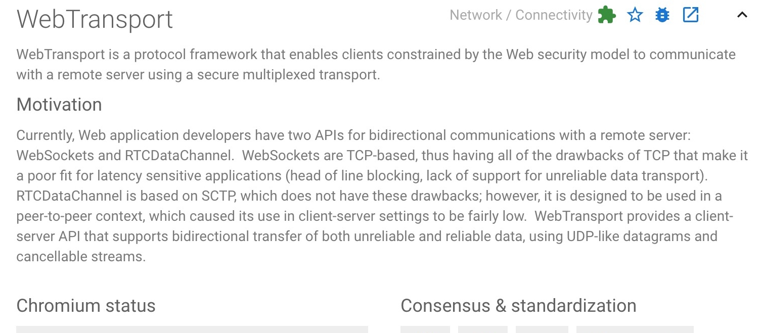 Chrome 97加入實驗性低延遲雙向通訊WebTransport API | iThome
