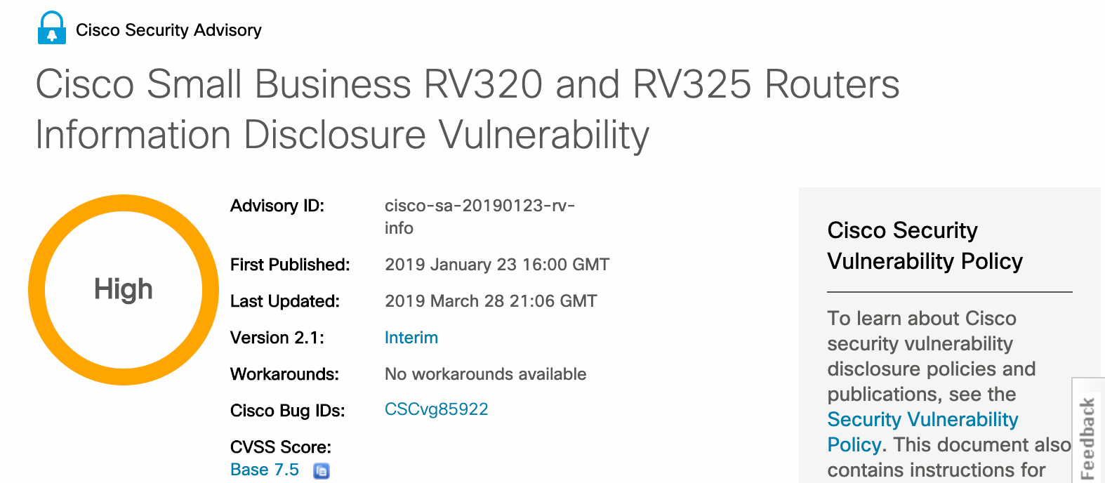 思科遭爆RV320和RV325路由器安全修復程式未修復漏洞，僅是避免有漏洞裝置被發現 | iThome