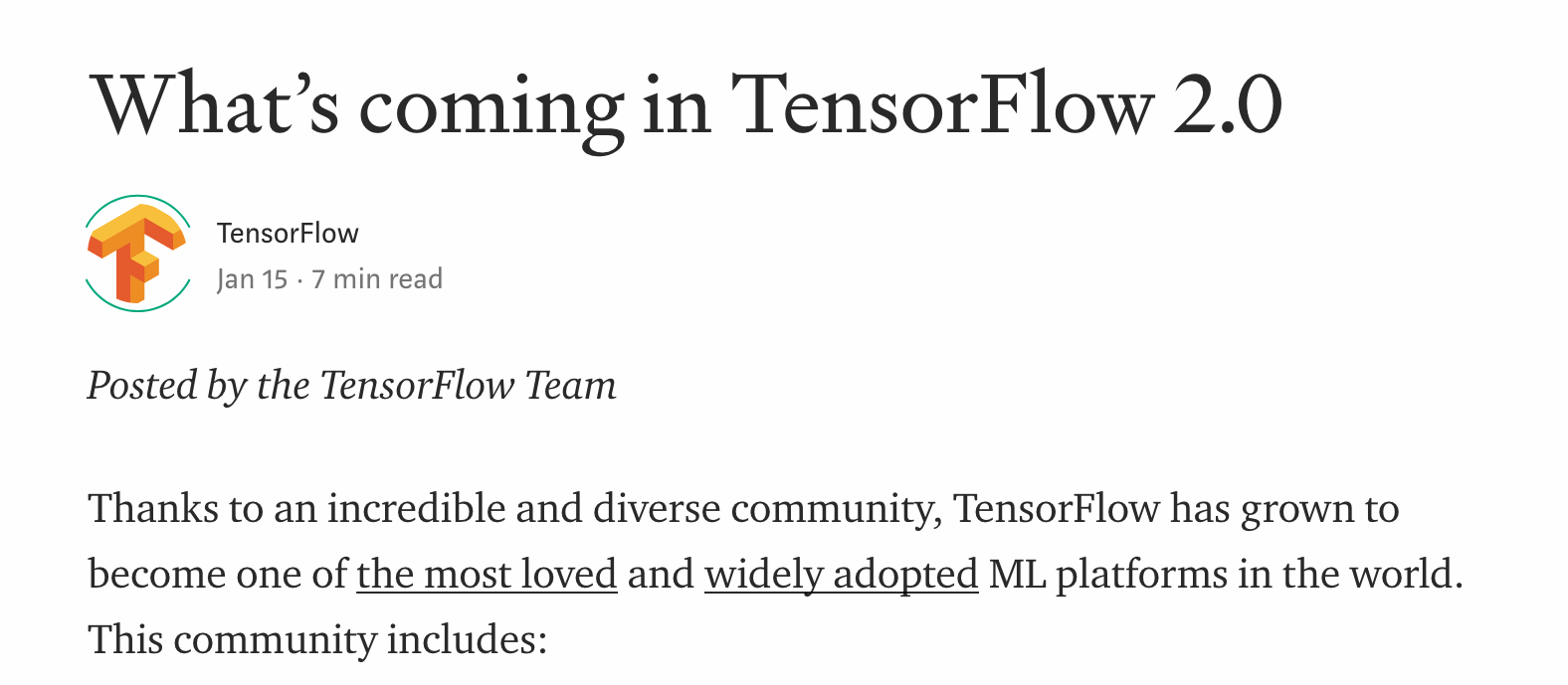 TensorFlow 2.0標準化模型交換格式強化部署能力 | iThome