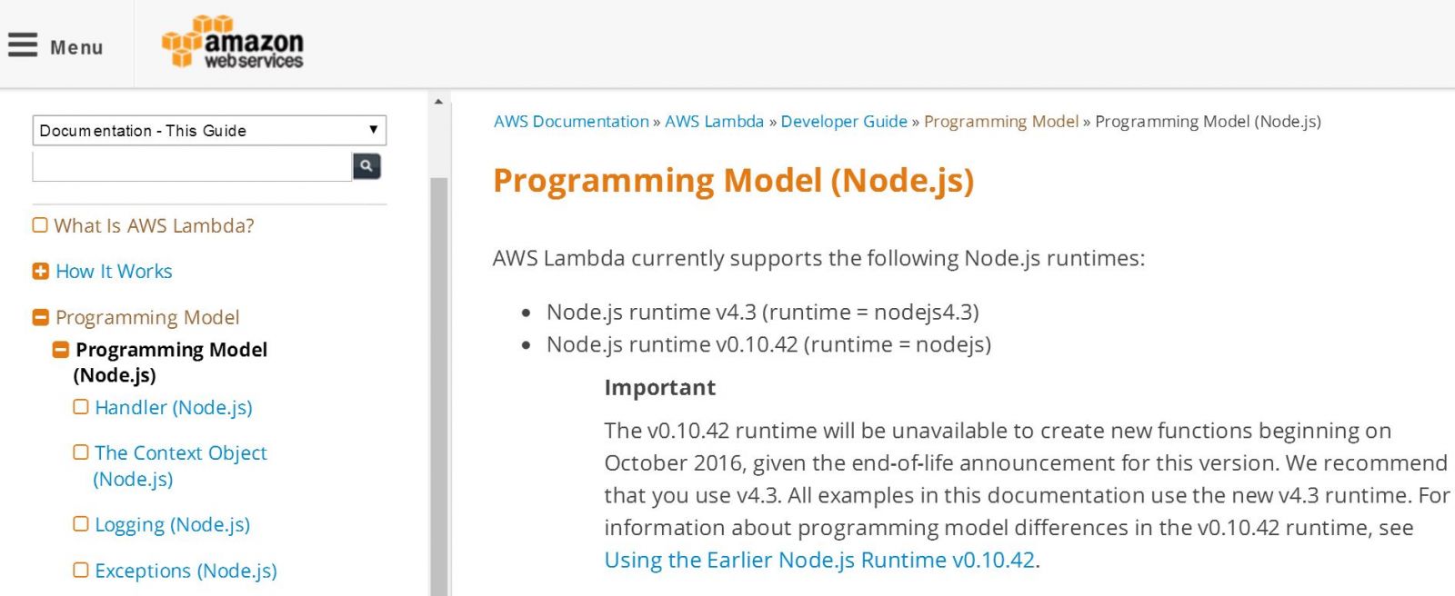 終於可用ES6新語法！AWS的Lambda服務支援Node.js 4.3版 | iThome