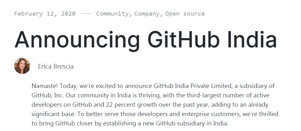 GitHub在印度設立分公司 | iThome