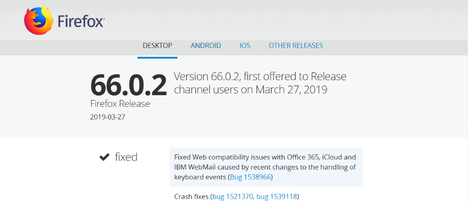修復多項功能臭蟲的Firefox 66重新釋出 | iThome