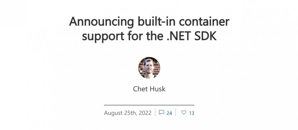 .NET SDK將內建支援輸出容器映像檔 | iThome